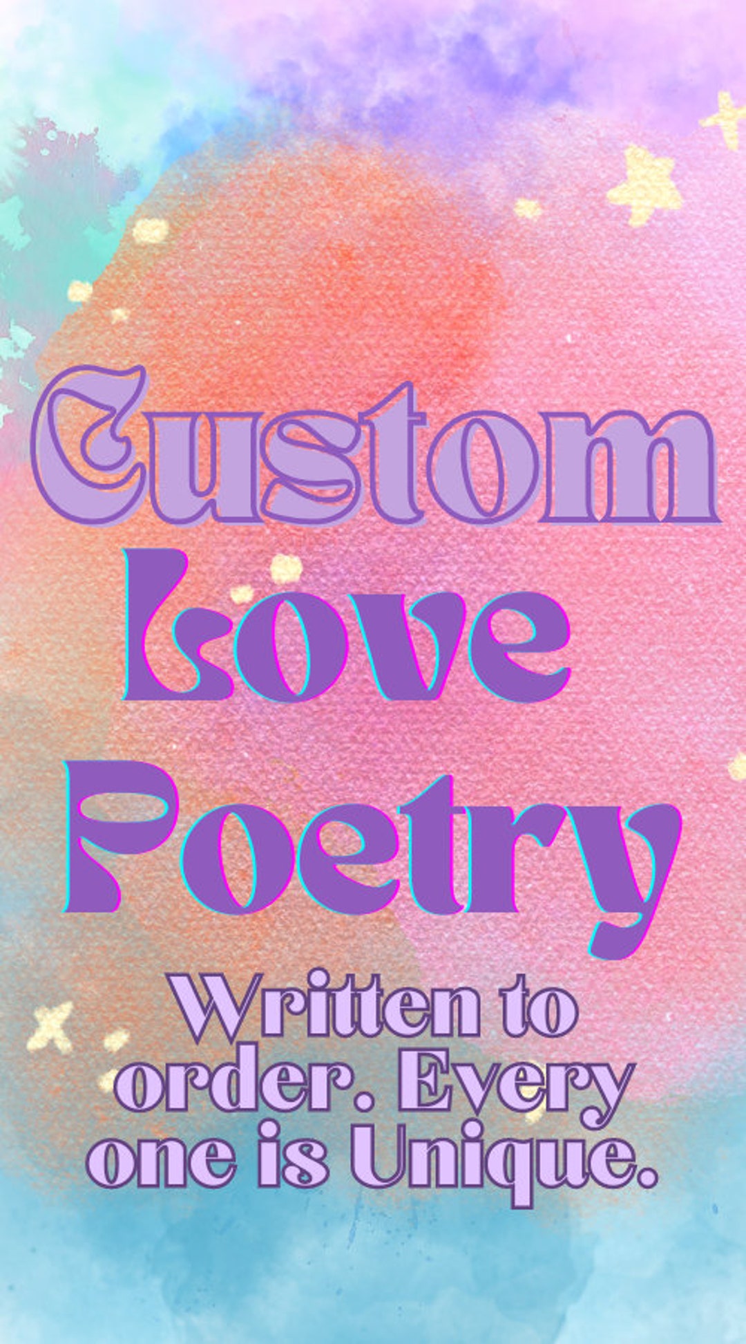 Custom Love Poem/letter Graphic Layout of Letter to Send Online Custom ...