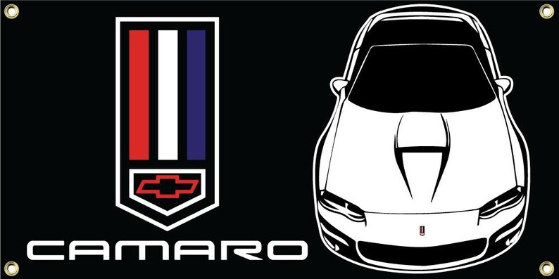 Big Vinyl Banner Sign Poster Gen 4 Front Chevy Camaro T 4'x2' Garage ...