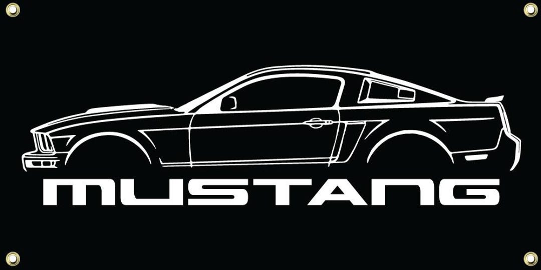 Big Vinyl Banner Sign Poster Ford Mustang SN197 4'x2' Garage, Shop ...