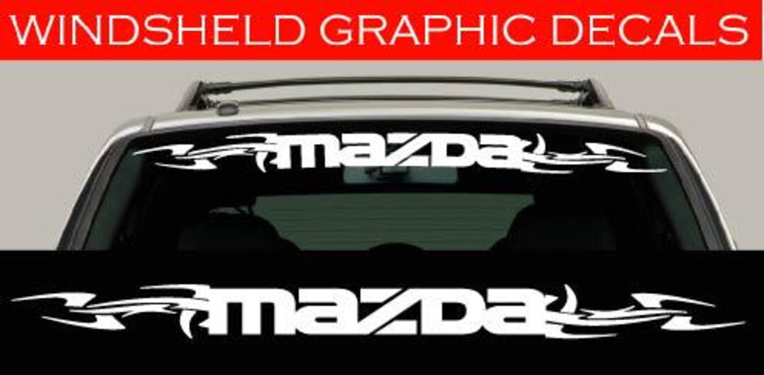 New Decal Sticker Windshield Banner Mazda Tribal Rx7, Rx8, Mazdaspeed ...