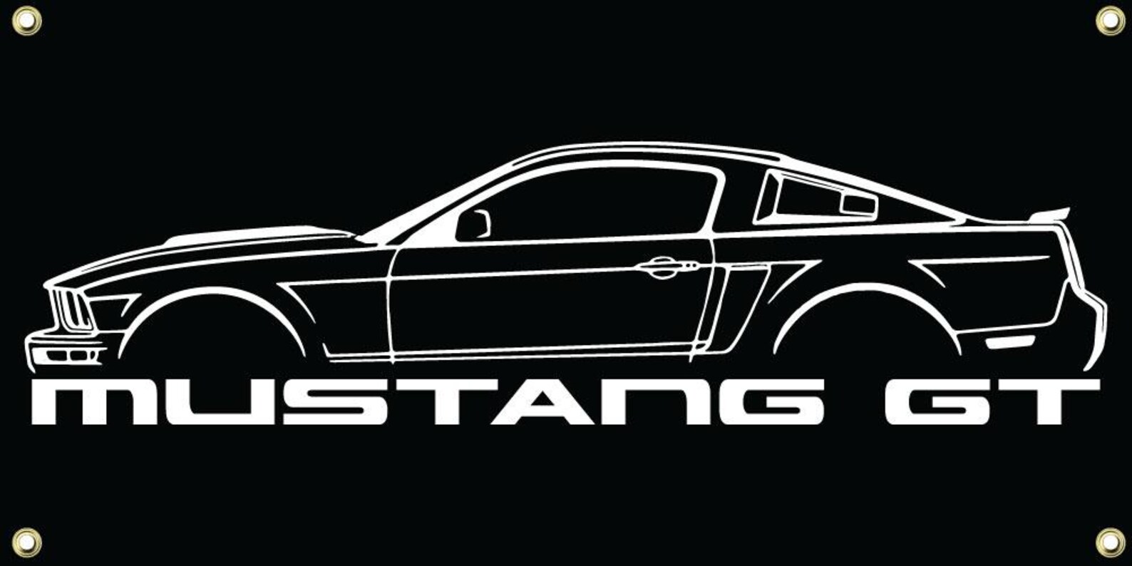 Big Vinyl Banner Sign Poster Ford Mustang GT SN197 4'x2' Garage, Shop ...