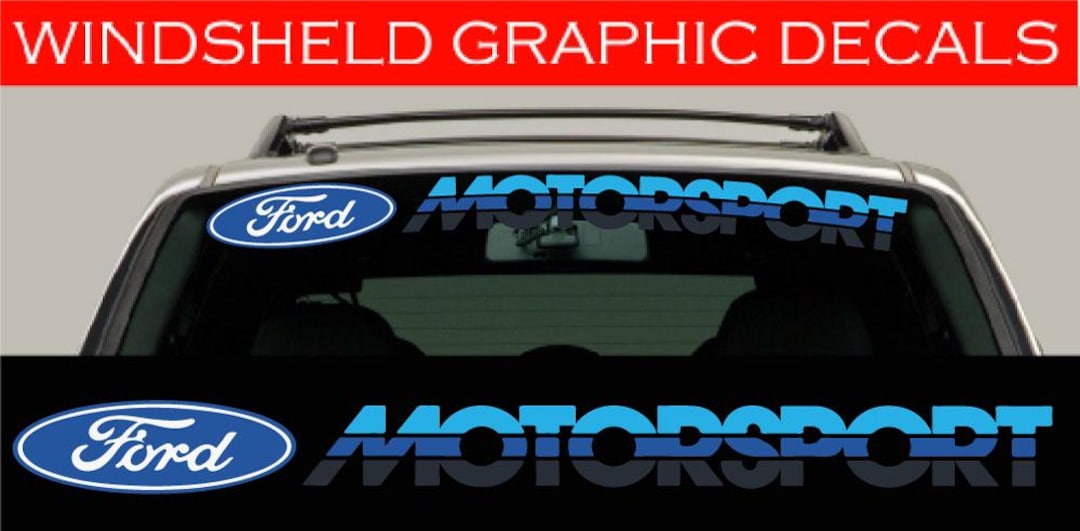 New Decal Sticker Windshield Banner Ford Motorsport - Etsy