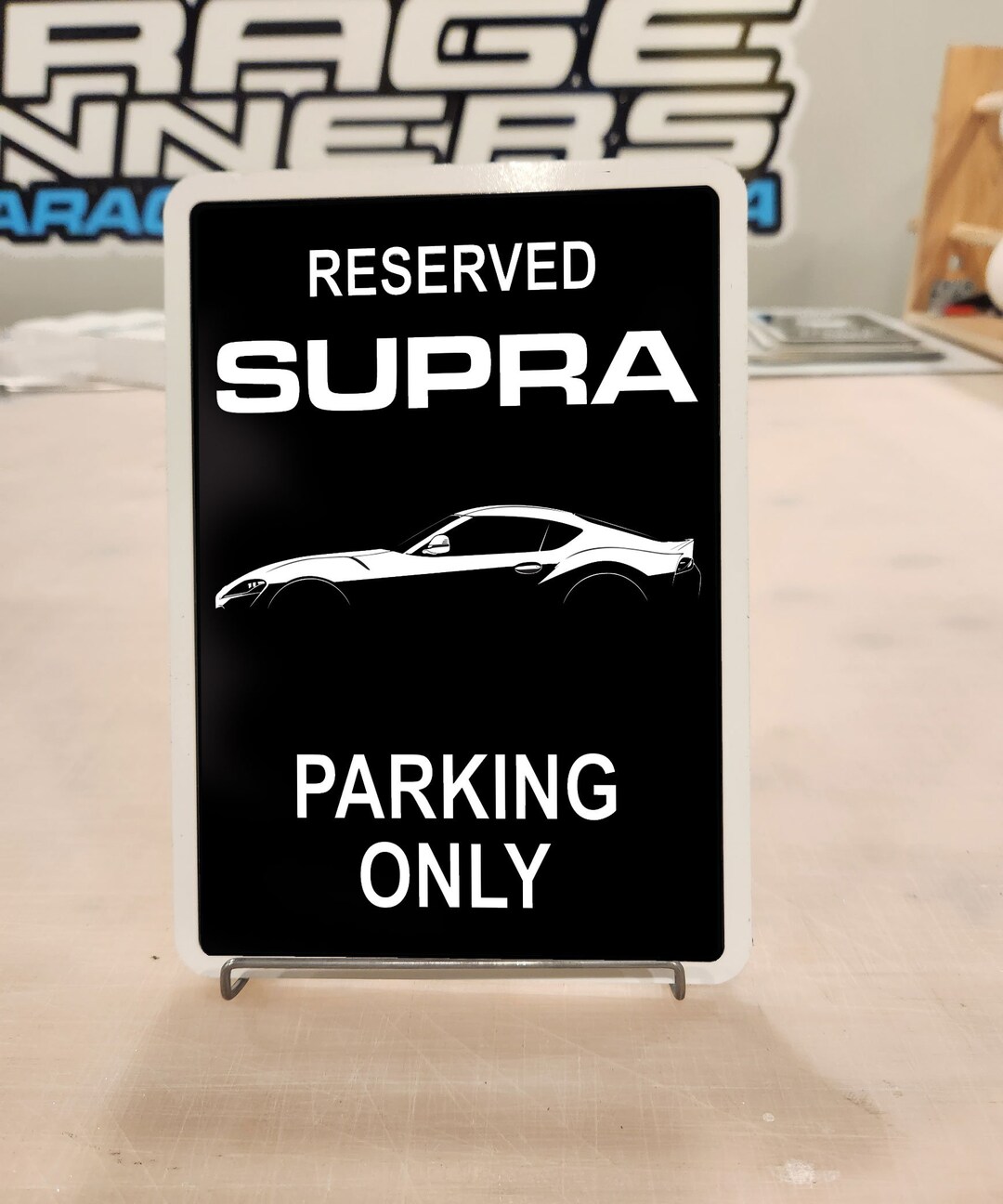 New Toyota Supra, MK5 Sign, A90 Owners, Garage Decor Metal Parking Sign ...