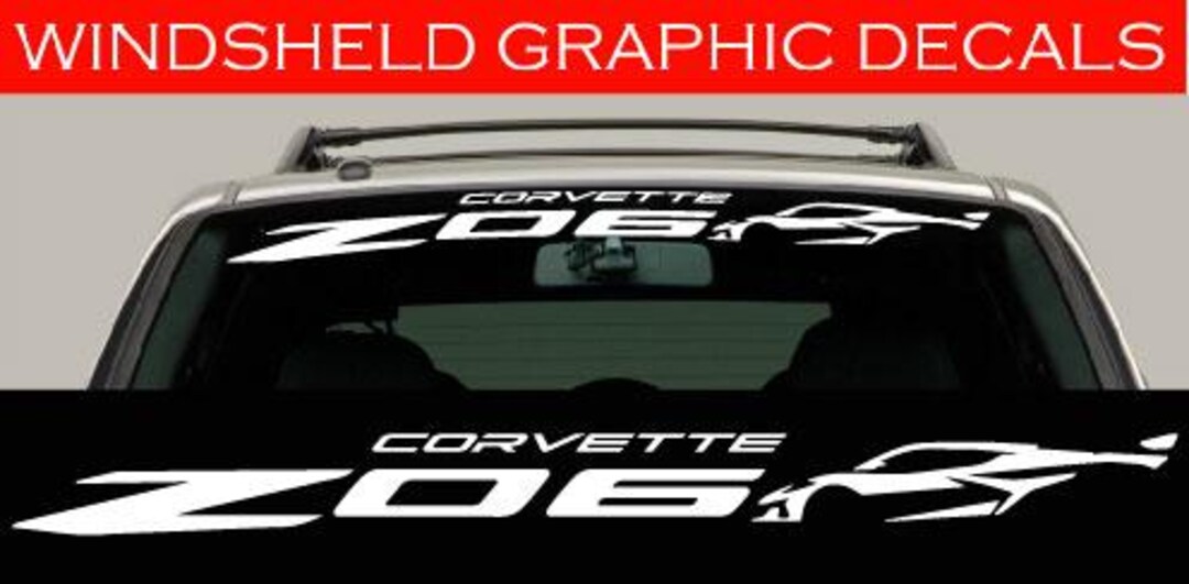 New Decal Sticker Windshield Banner Chevy Corvette C8 Z06 - Etsy
