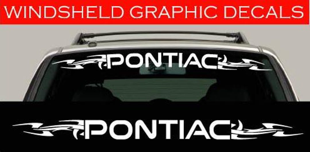New Decal Sticker Windshield Banner Pontiac Tribal, Trans Am, Firebird ...