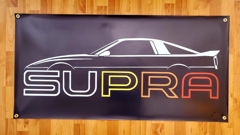 Big Vinyl Banner Sign Poster Toyota Supra MK3 4'x2' Garage, Shop, Store ...