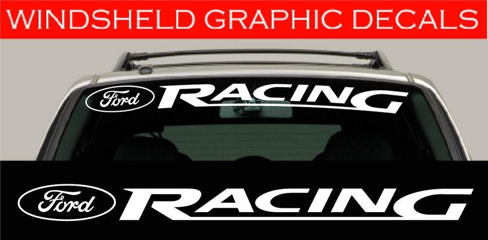 New Decal Sticker Windshield Banner Ford Racing - Etsy