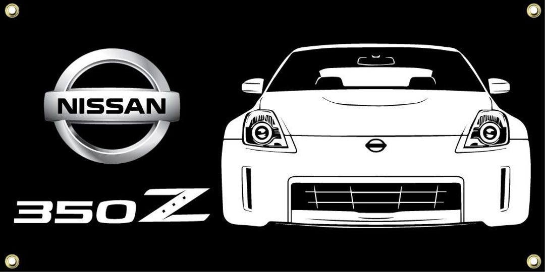Big Vinyl Banner Sign Poster Nissan 350Z Front 4'x2' Garage, Shop ...