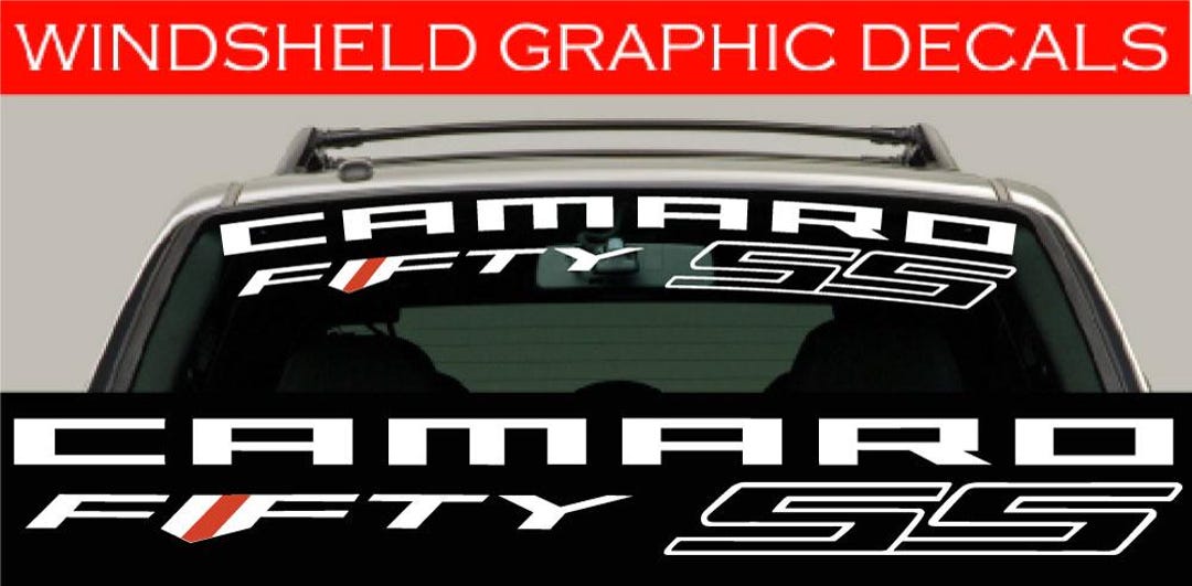 New Decal Sticker Windshield Banner Chevy Camaro Fifty SS - Etsy
