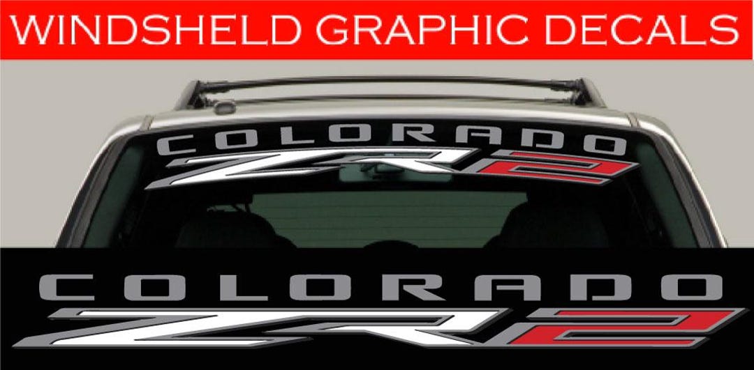 New Decal Sticker Windshield Banner Chevy Colorado ZR2 - Etsy