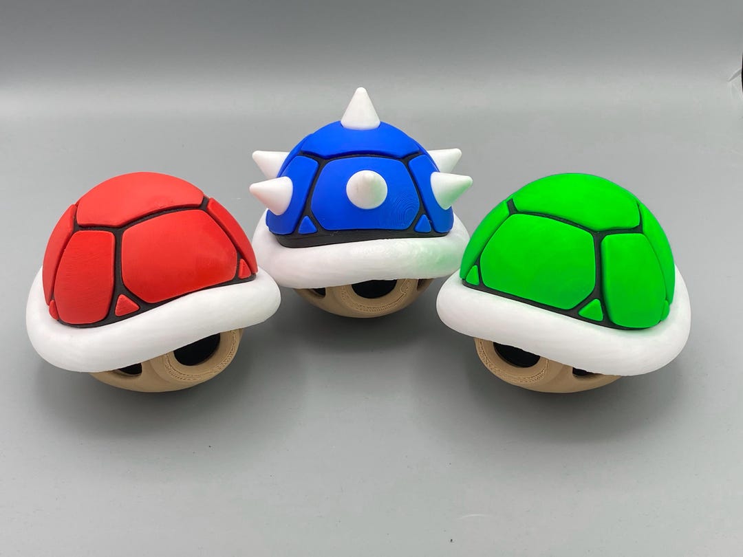 Koopa Tank From Mario Kart Blue, Red and Green, 3 Sizes Perfect Gift ...