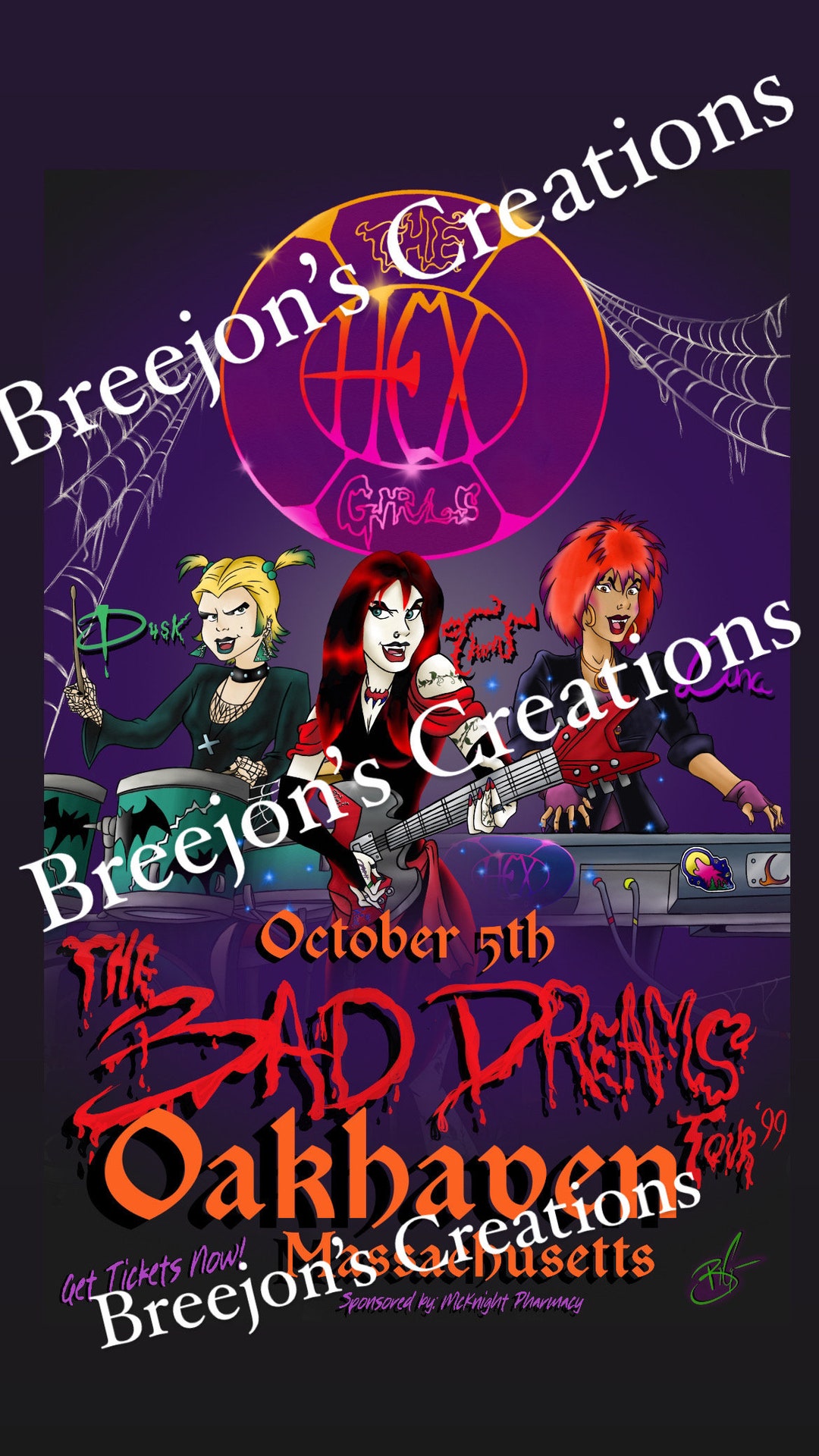 The Hex Girls Concert Poster Scooby-doo digital - Etsy