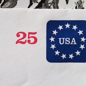 25 Cent Stamped Envelope 1980s - Etsy