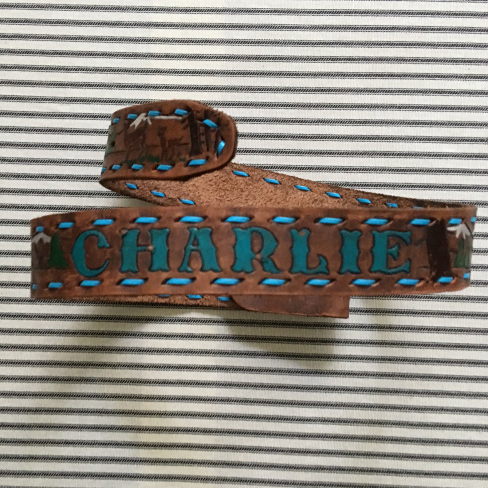 Vintage CHARLIE Western Boys Belt - Etsy