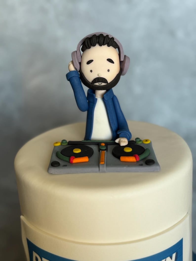 Personalized DJ Cake Topper: Edible Music Theme Decoration - Etsy