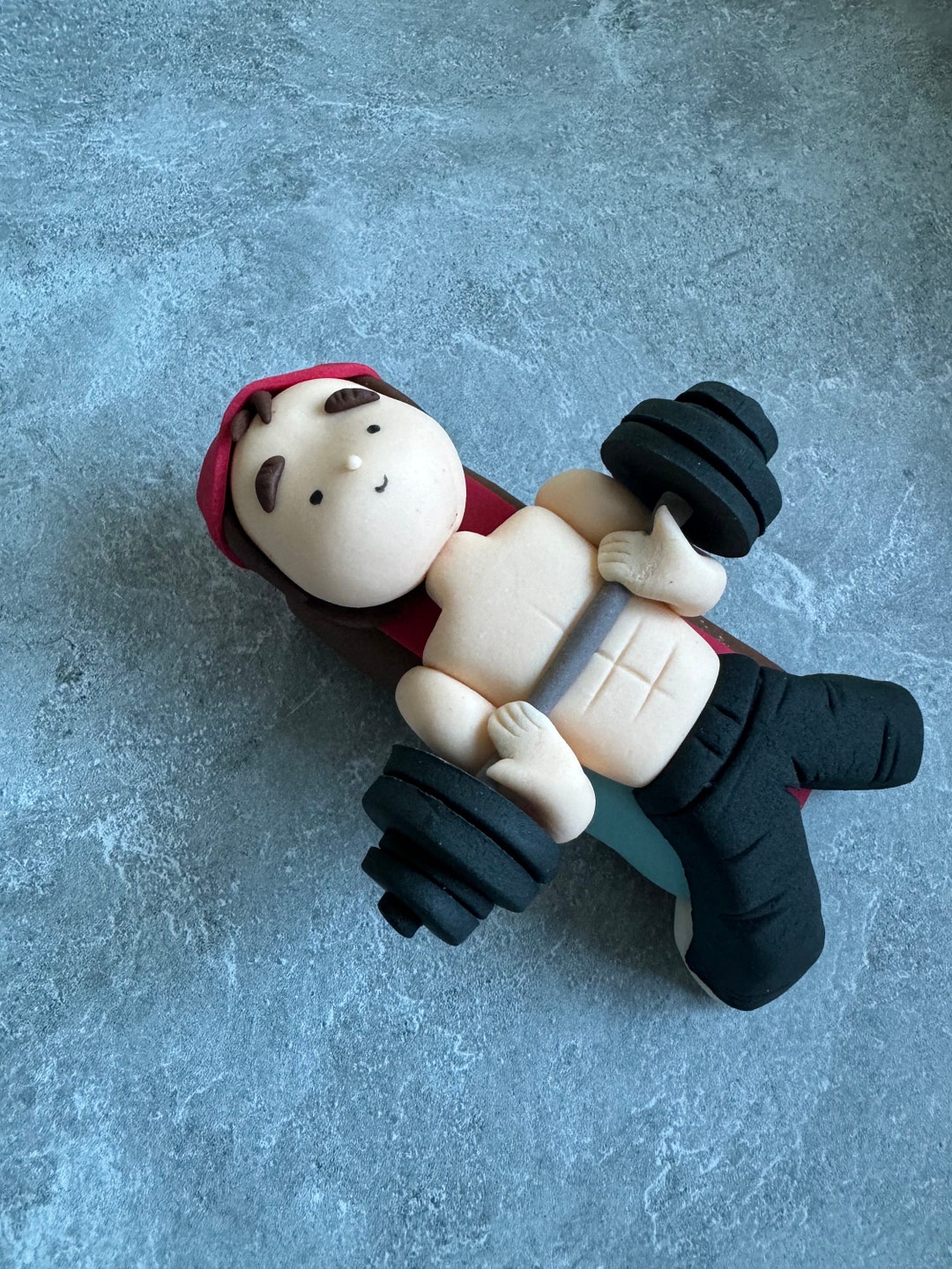 Gym Cake Topper , Gym Fondant Topper , Fondant Bodybuilder Topper ...