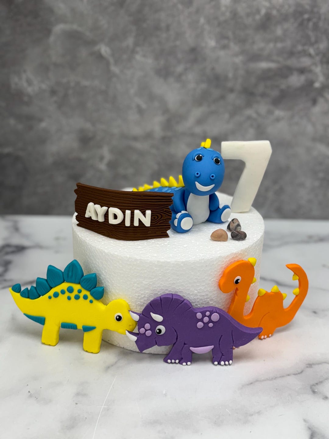 Dino Cake Topper: Dinosaur Theme Party Decoration - Etsy