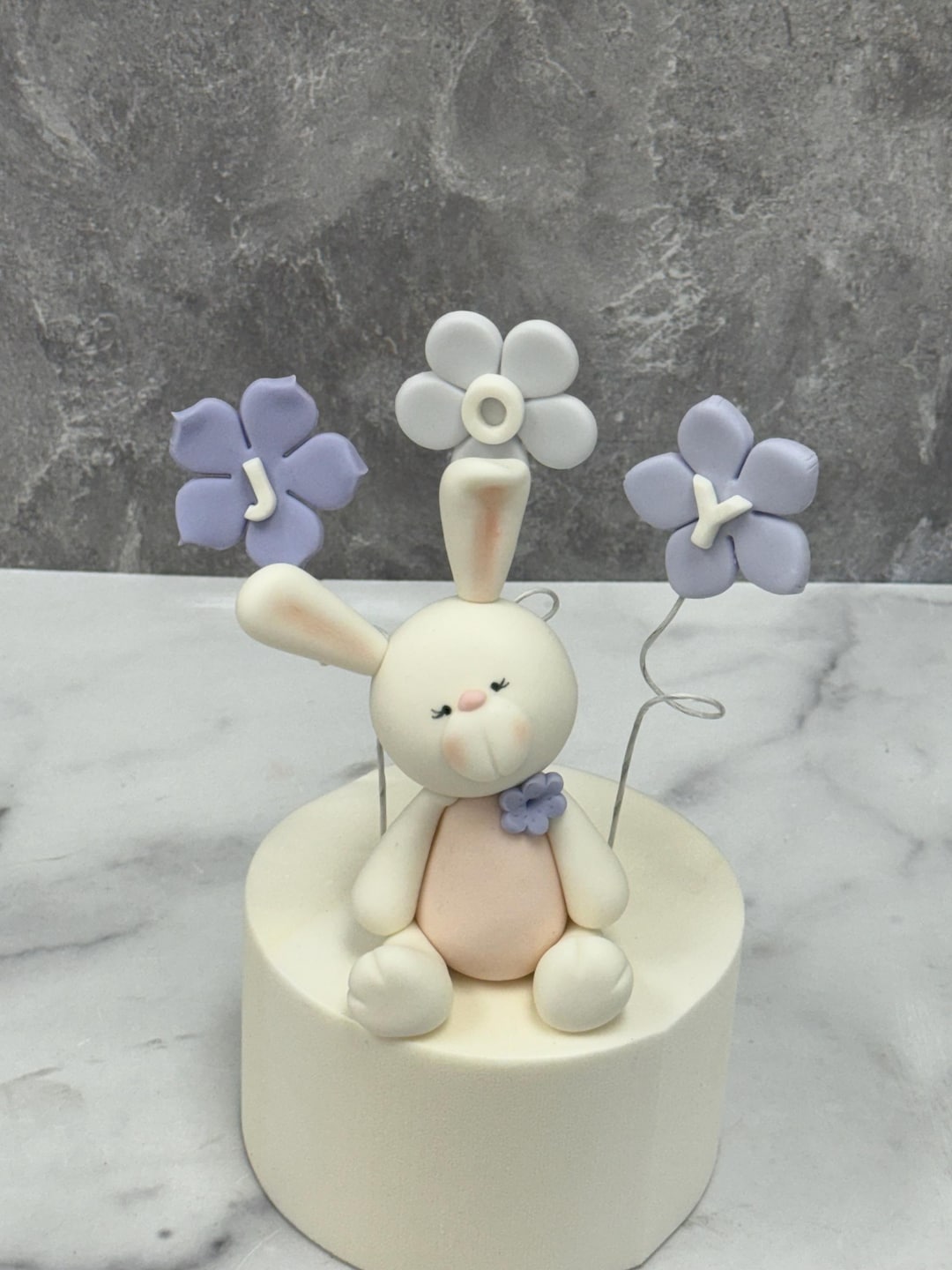 Rabbit Cake Topper , Bunny Cake Topper , Fondant Bunny Cake Topper ...