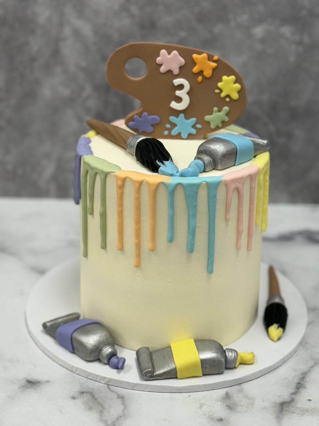 Painting Cake Topper , Paint Pallet Cake Topper , Personalized Party ...