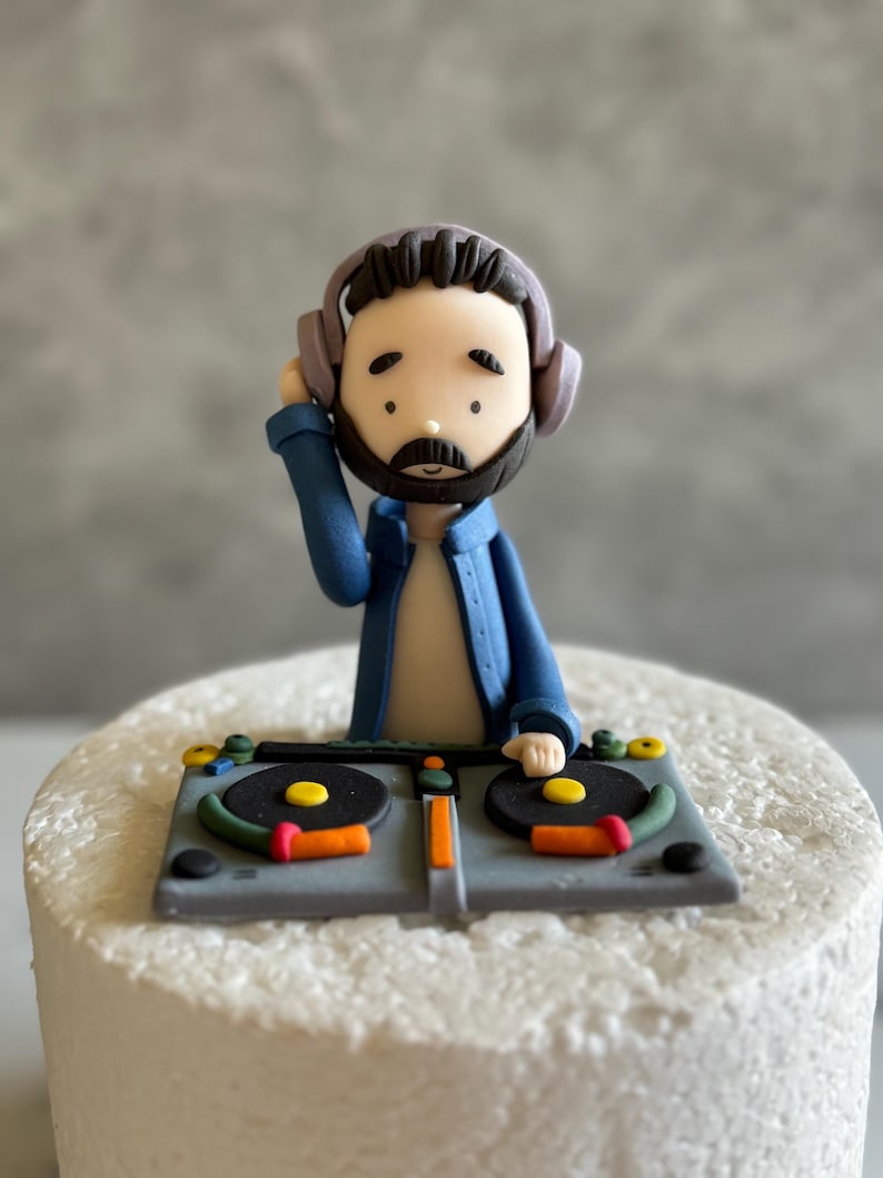 Personalized DJ Cake Topper: Edible Music Theme Decoration - Etsy