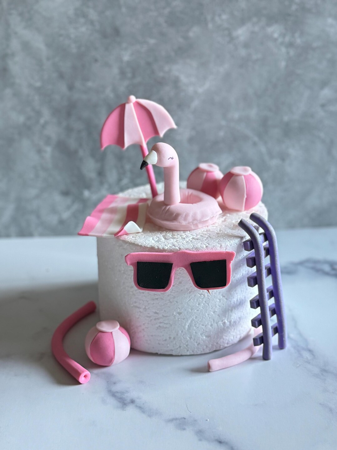 Summer Cake Topper , Pull Party Cake Topper ,custom Cake Topper ...