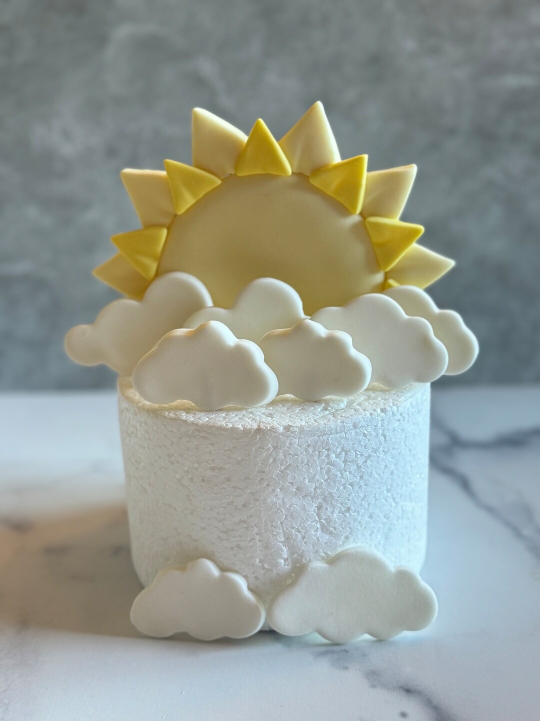 Sun Cake Topper , Fondant Sun Cake Topper , Sunshine and Clouds , First ...
