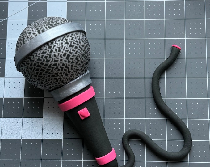 Retro Microphone Cake Topper, Microphone Cake Topper, Singer Cake ...