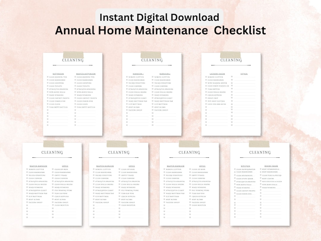 Your Annual Home Maintenance Checklist: A Year-round Cleaning Schedule ...