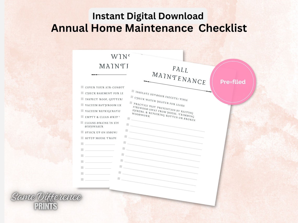 Your Annual Home Maintenance Checklist: A Year-round Cleaning Schedule ...