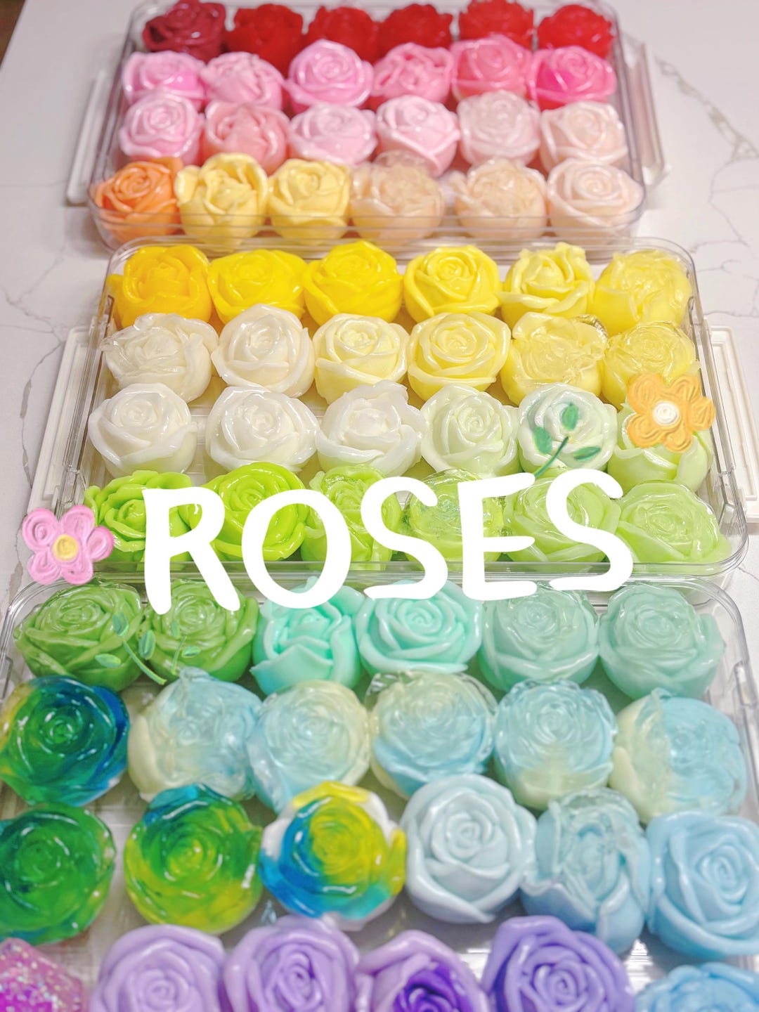 Handmade Rose Squishy Toy -stress Relief, Cute Sensory Fidget for ...