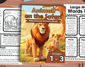Animals on the Farm: Educational Activity Book - Etsy