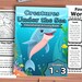 Creatures Under the Sea: Printable Educational Activity Book - Etsy