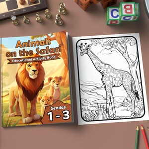 Animals on the Safari: Educational Activity Book - Etsy