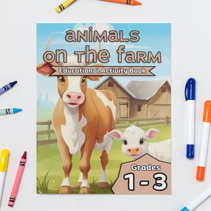 Animals on the Farm: Educational Activity Book - Etsy