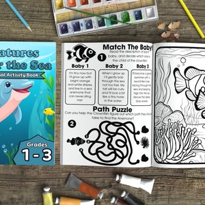 Creatures Under the Sea: Educational Activity Book - Etsy