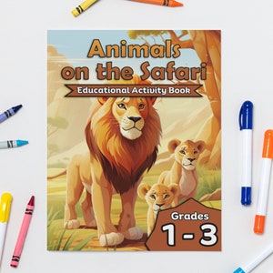 Animals on the Safari: Educational Activity Book - Etsy