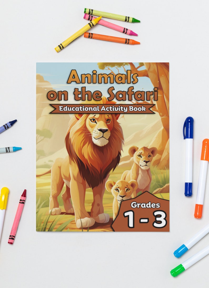 Animals on the Safari: Educational Activity Book - Etsy