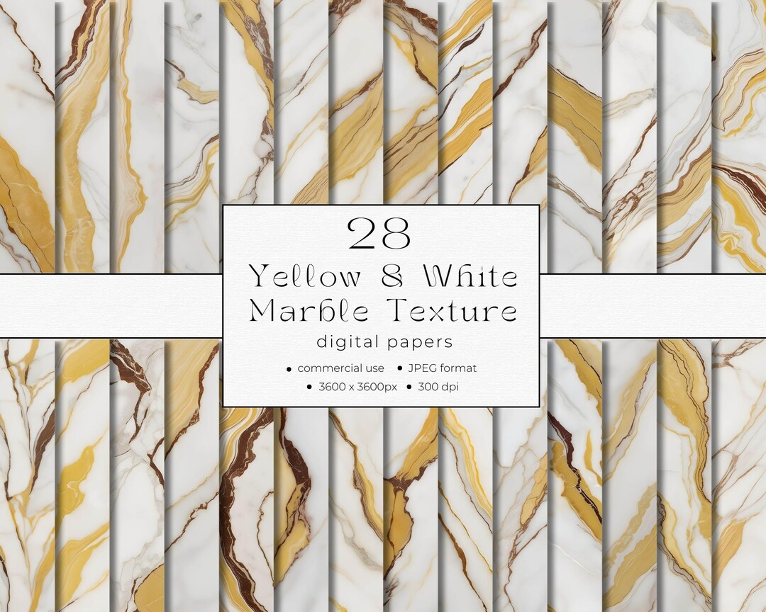 Yellow Marble Background Digital Papers Commercial Use INSTANT DOWNLOAD ...