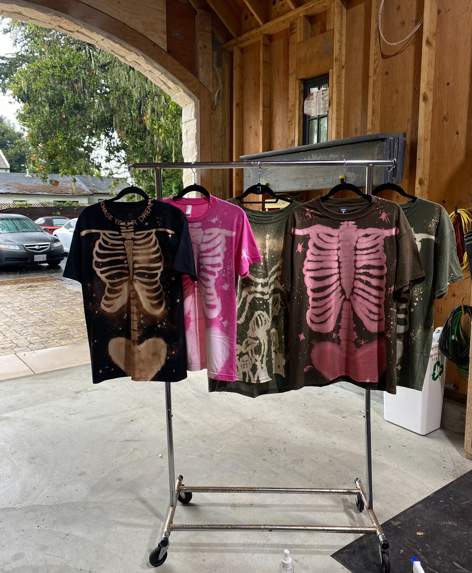 Custom Handmade Skeleton Bleach T-shirts - Etsy