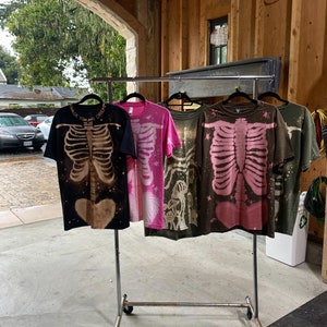 Custom Handmade Skeleton Bleach T-shirts - Etsy
