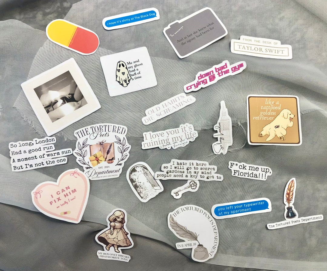 35pcs the Tortured Poets Department Sticker Bundle - Etsy