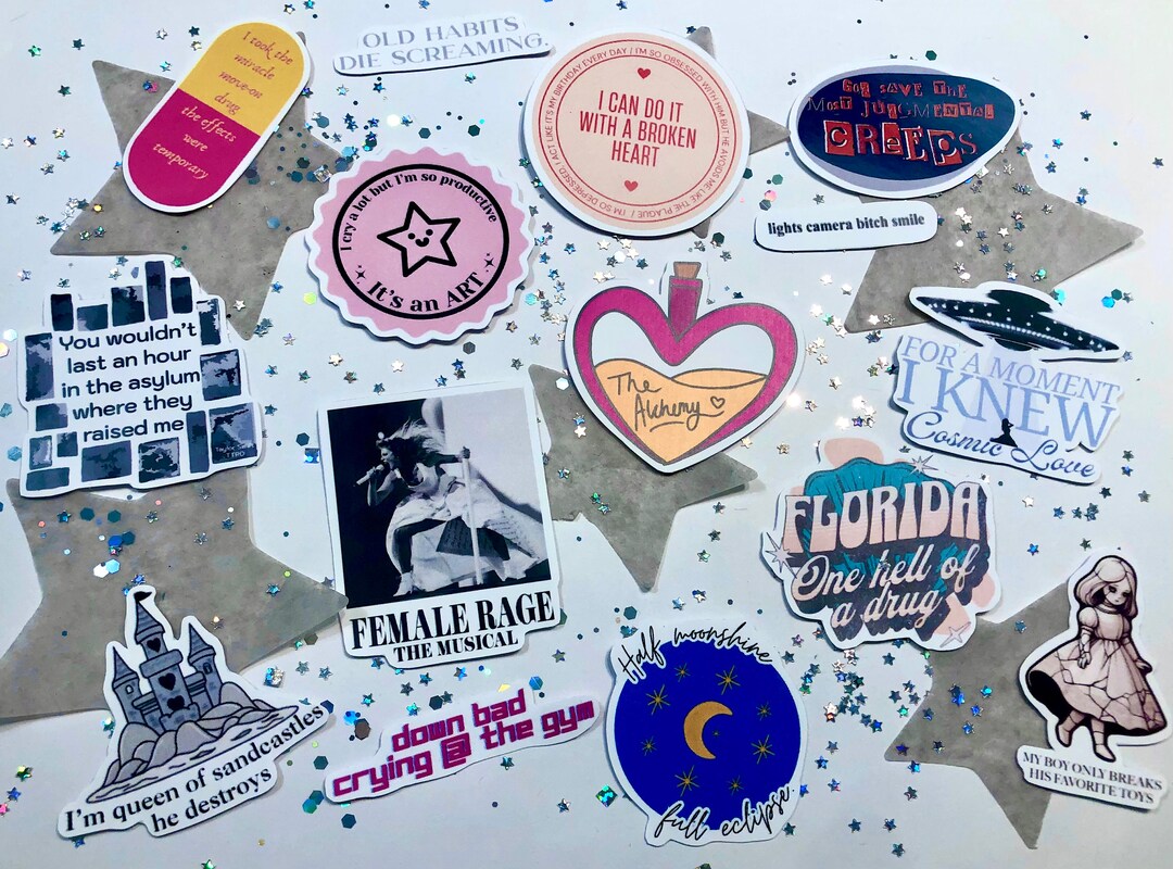 38pcs the Tortured Poets Department Sticker Bundle-new Eras Tour ...