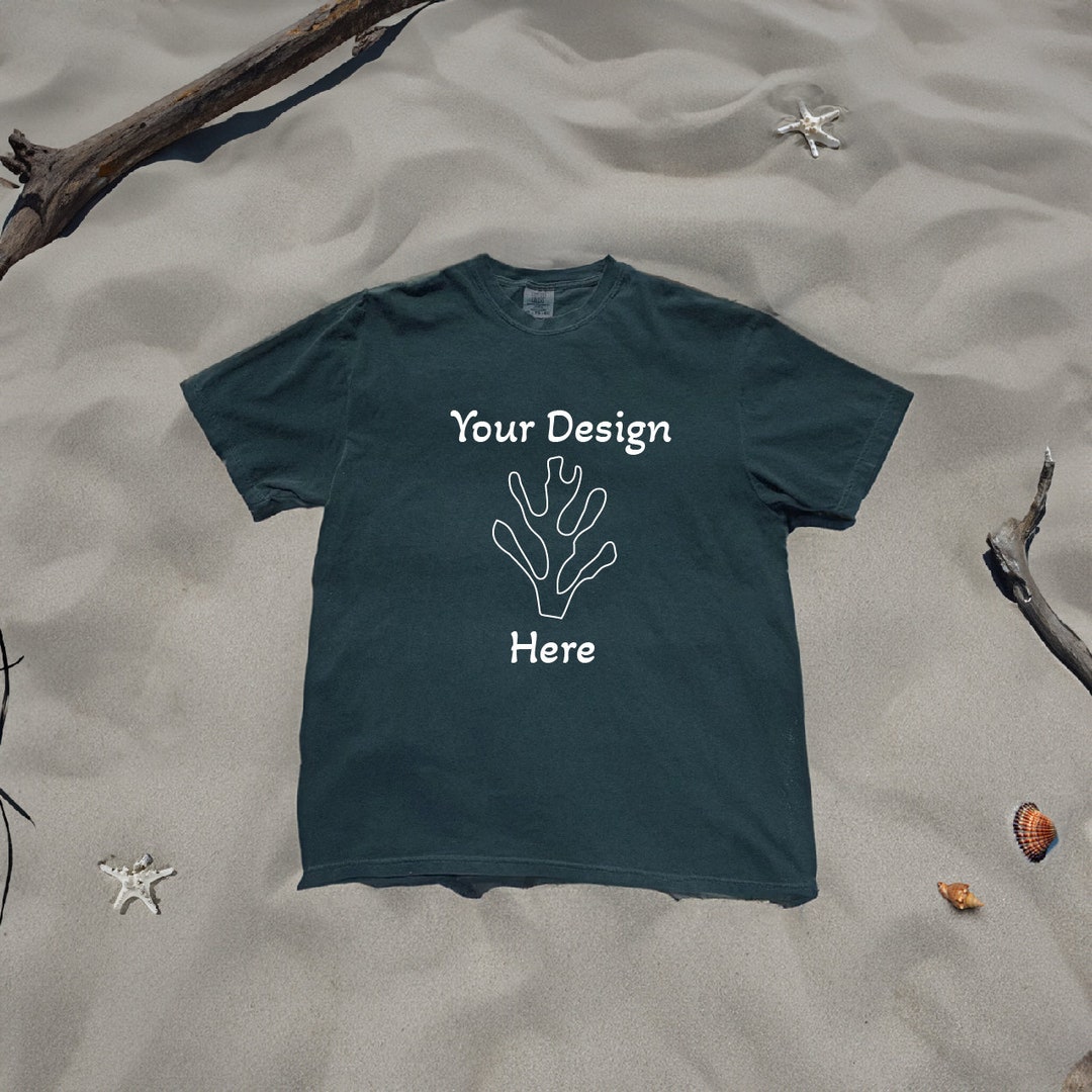 Comfort Colors Pepper Tee Mockup, Boho Aesthetic, Folded Shirt Mockup ...