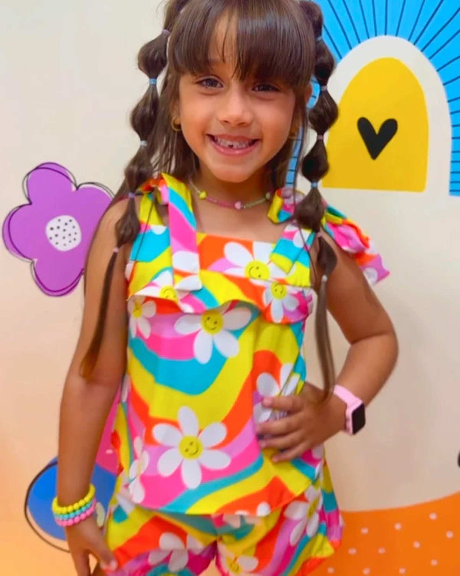 Striped Daisy Set for Girls, Ages 4-6 Trendy and Comfortable Two-piece ...