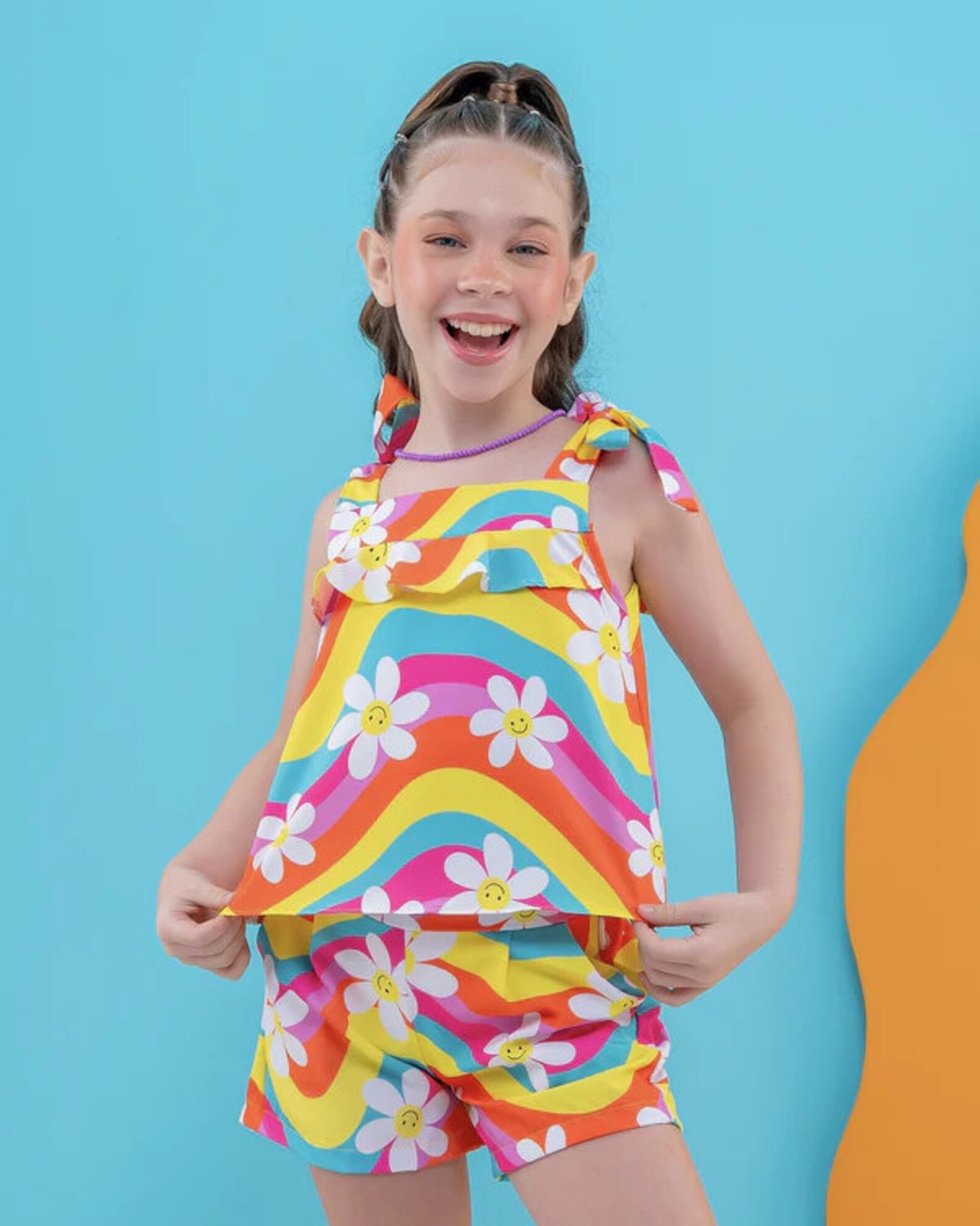 Striped Daisy Set for Girls, Ages 4-6 Trendy and Comfortable Two-piece ...