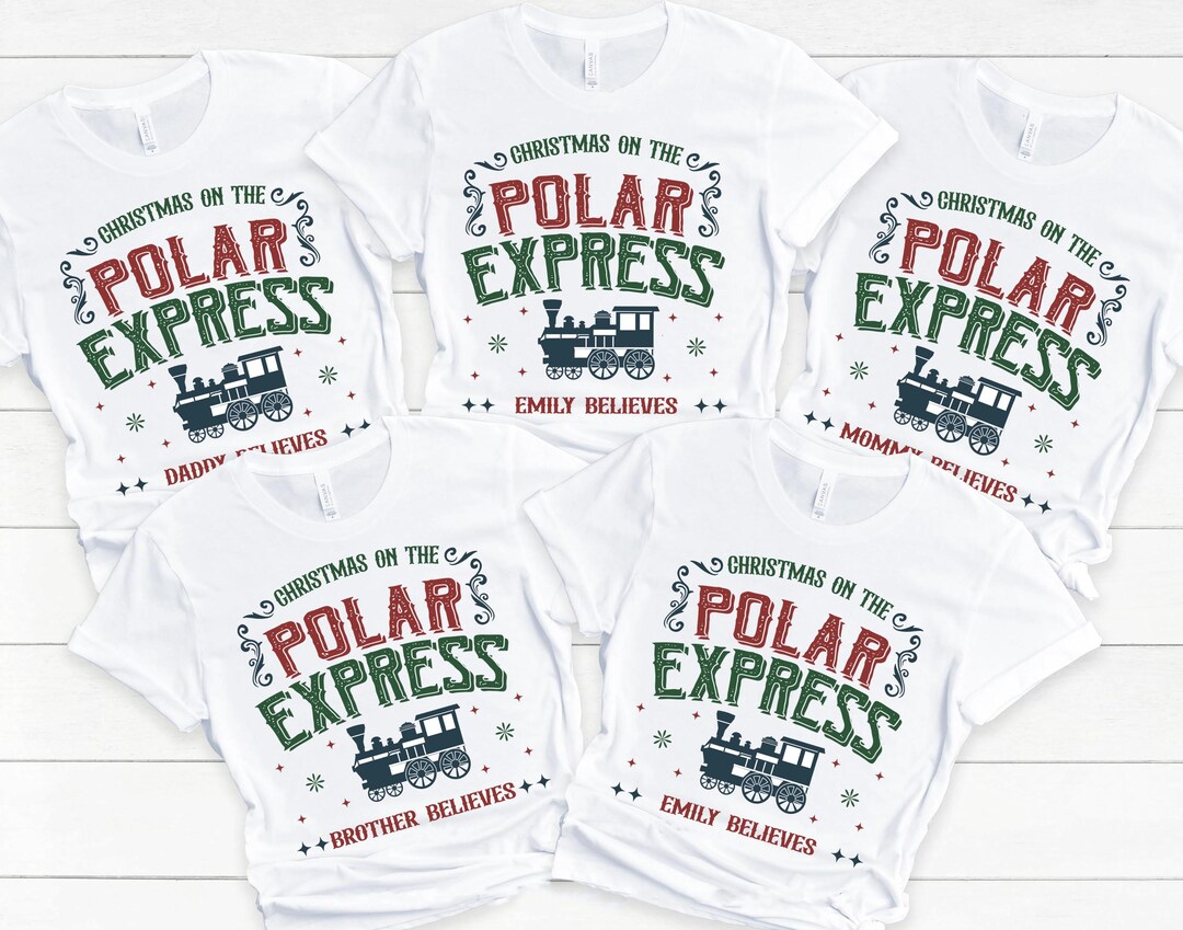 Custom Name Polar Express Christmas Shirt, North Pole Shirts, Polar ...