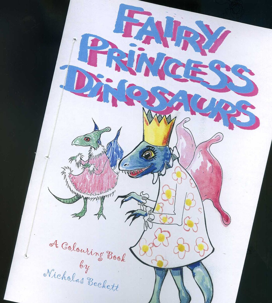 Fairy Princess Dinosaurs Colouring Book - Etsy