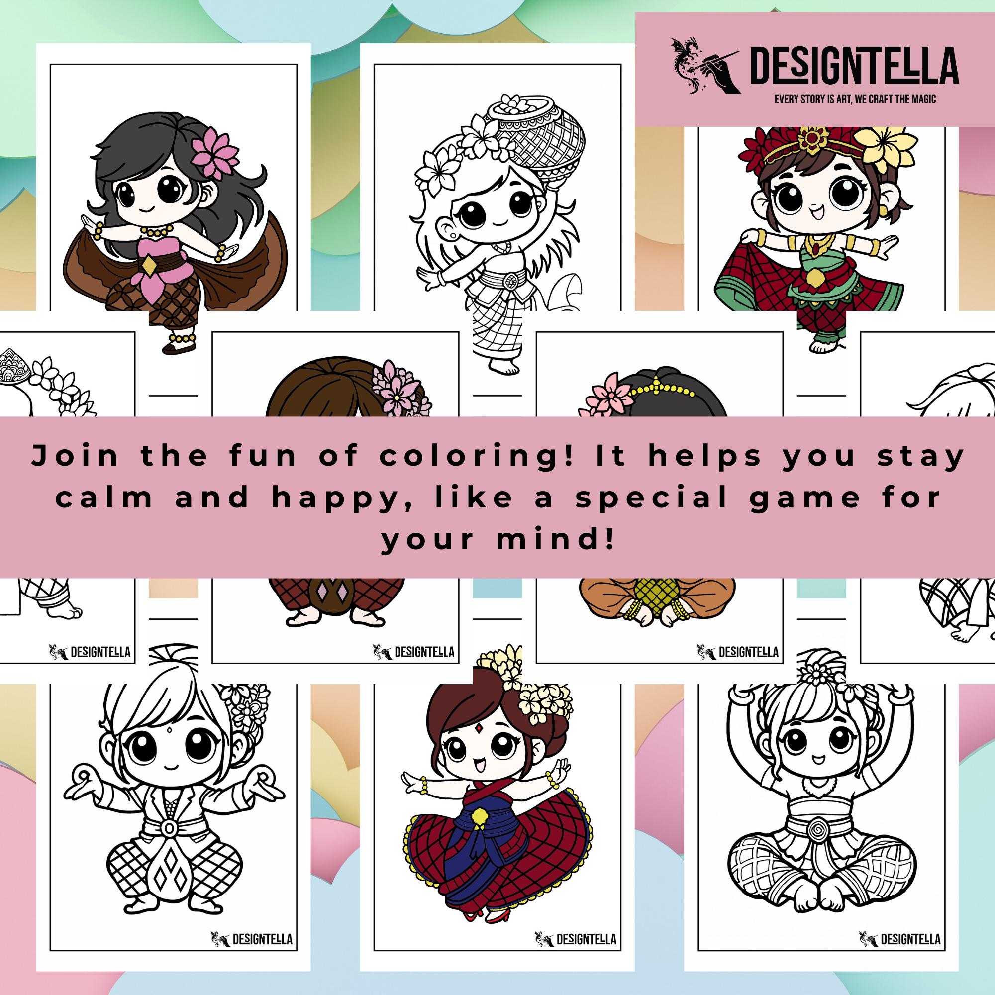 30 Balinese Dancer Coloring Pages for Kids Coloring Pages, Cartoon ...