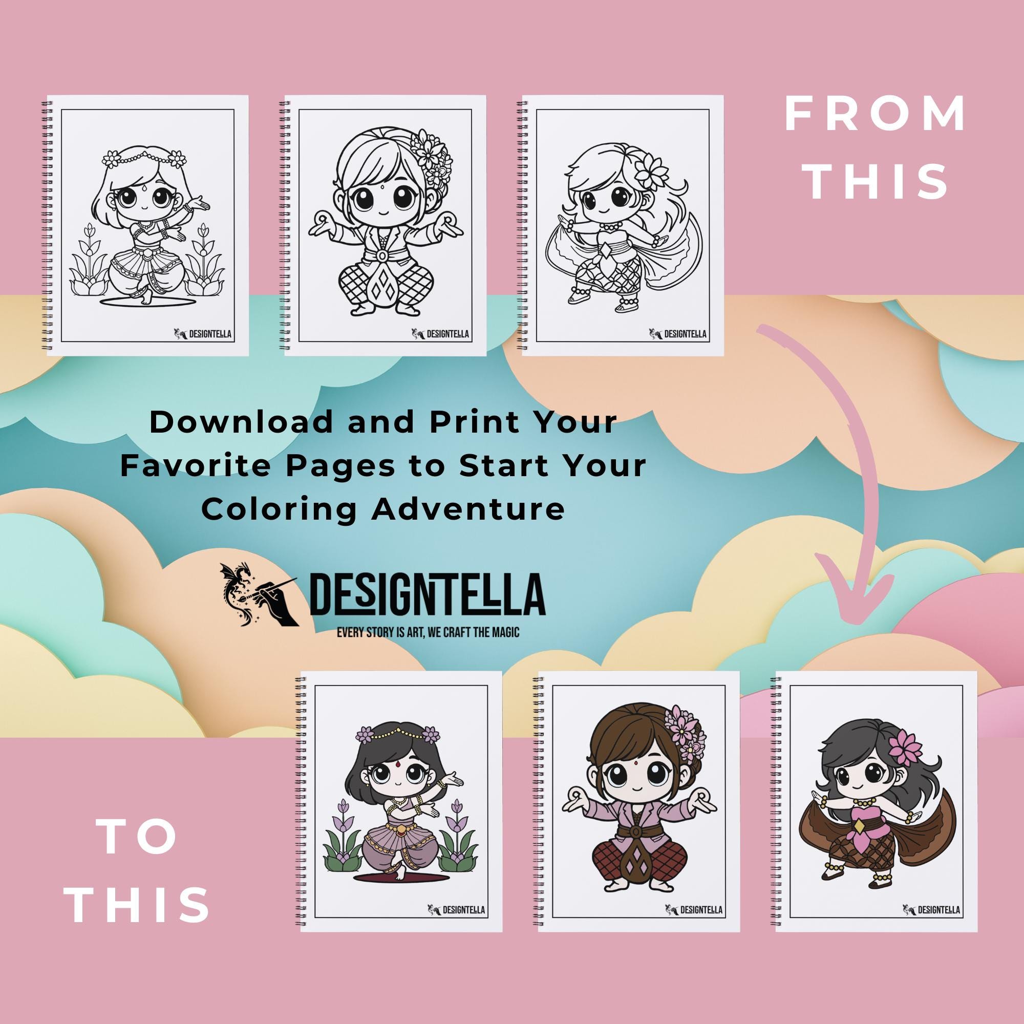 30 Balinese Dancer Coloring Pages for Kids Coloring Pages, Cartoon ...