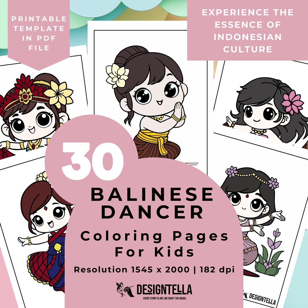 30 Balinese Dancer Coloring Pages for Kids Coloring Pages, Cartoon ...